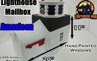 Lighthouse Mailboxes with Solar Revolving Beacons for the Lawn